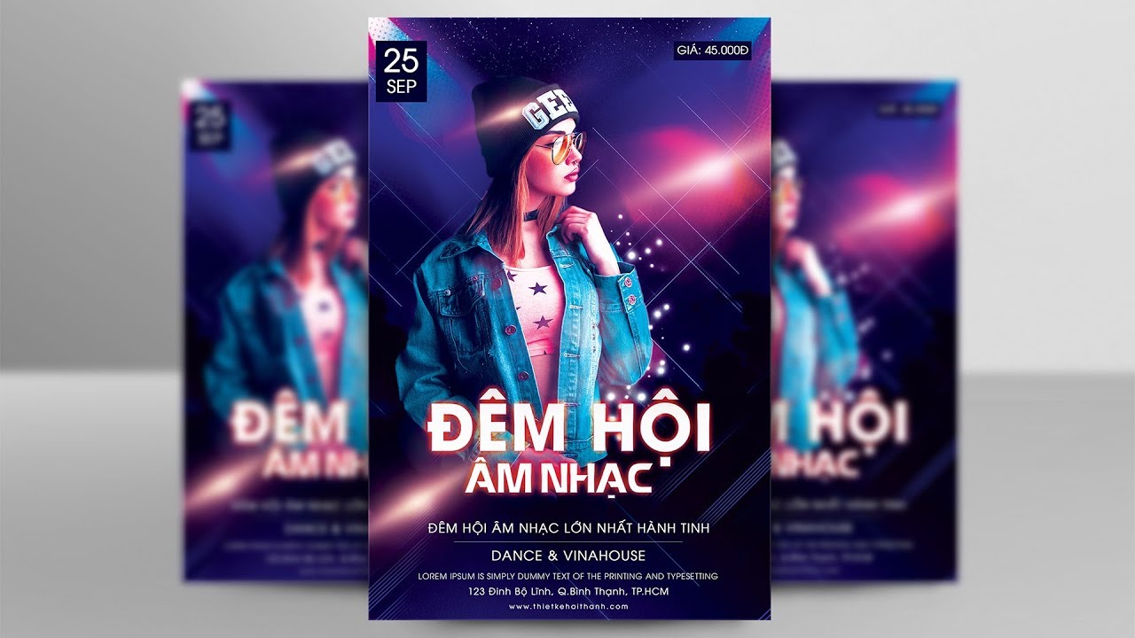Hướng dẫn thiết kế poster âm nhạc bằng Photoshop | Hải Thanh Design ...