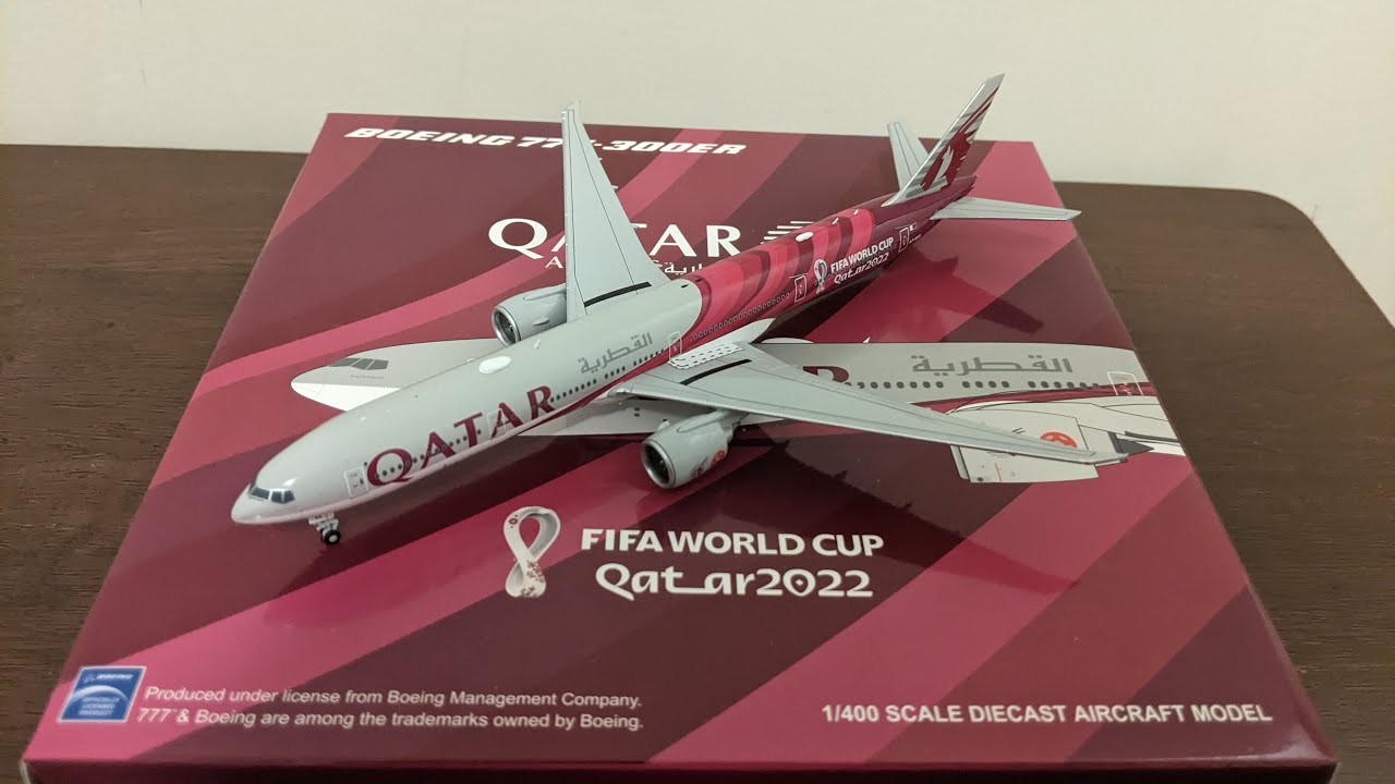 Qatar Airways (2022 FIFA World cup Livery )B777-300ER 1:400 JC Wings ...