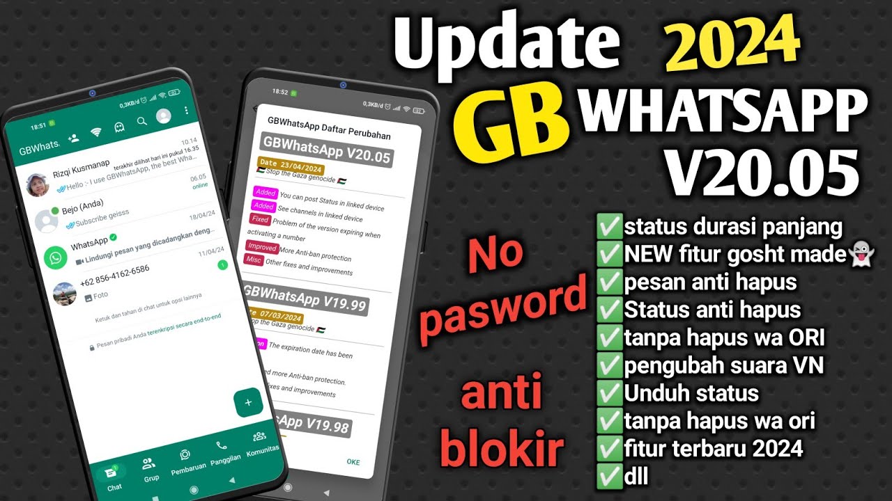 gb wa terbaru 2024 no pw, wa mod terbaru, v20.05 - YouTube