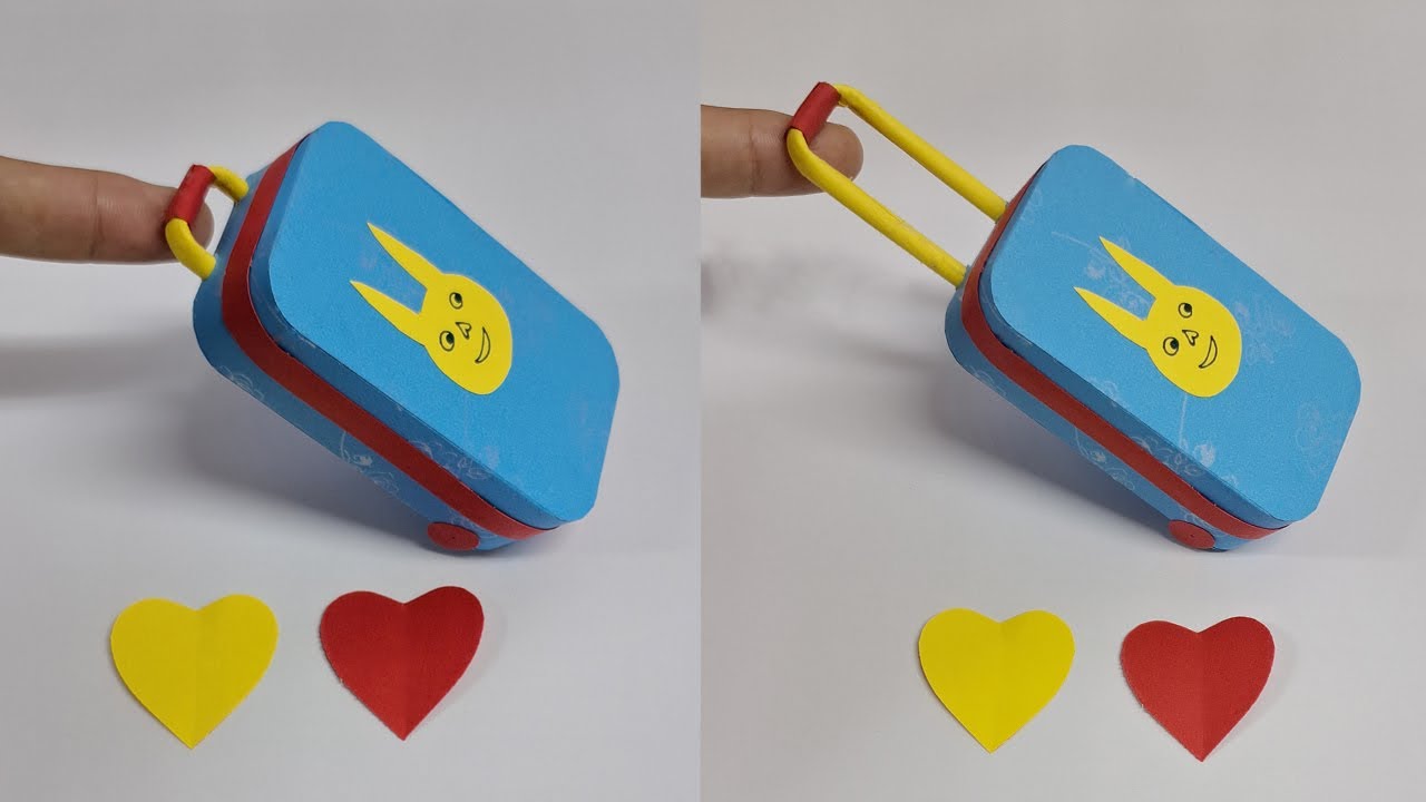 How To Make The Suitcase With Paper | Origami Suitcase Bag | Easy Paper ...