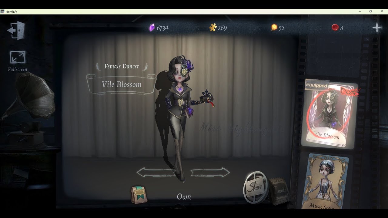 Identity v| Famale Dancer's COA skin Gameplay - YouTube