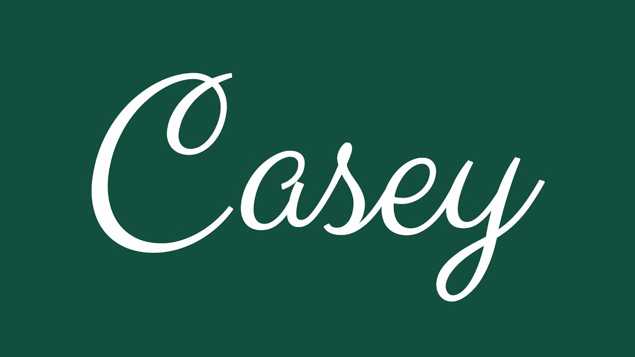 Learn how to Sign the Name Casey Stylishly in Cursive Writing - YouTube
