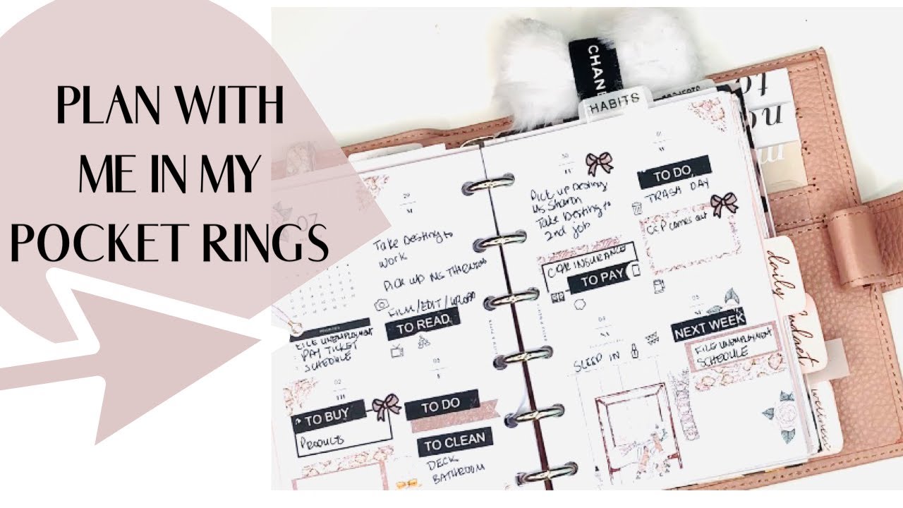 WEEKLY PLAN WITH ME IN MY POCKET RING PLANNER | MINIMAL PLANNING ...