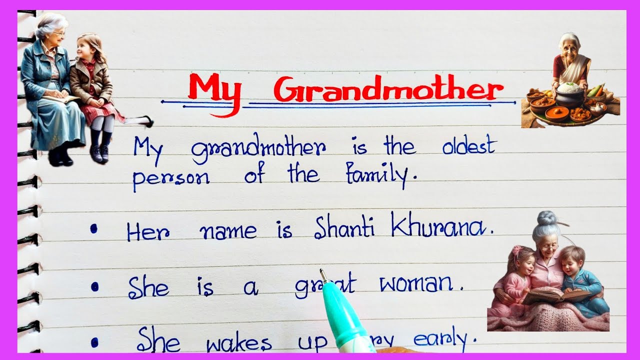 Paragraph writing on My Grandmother in English| 15lines on My ...