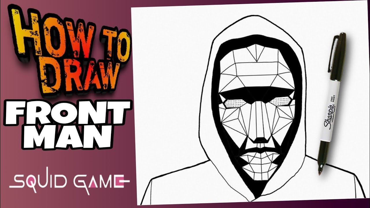 HOW TO DRAW FRONT MAN | SQUID GAME | STEP BY STEP | como dibujar al ...
