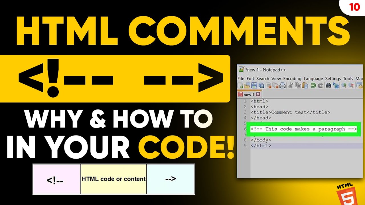 HTML Comments Explained | How to Write Comments in HTML | html comment ...