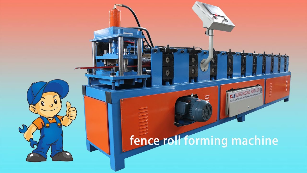 fence roll forming machine - YouTube