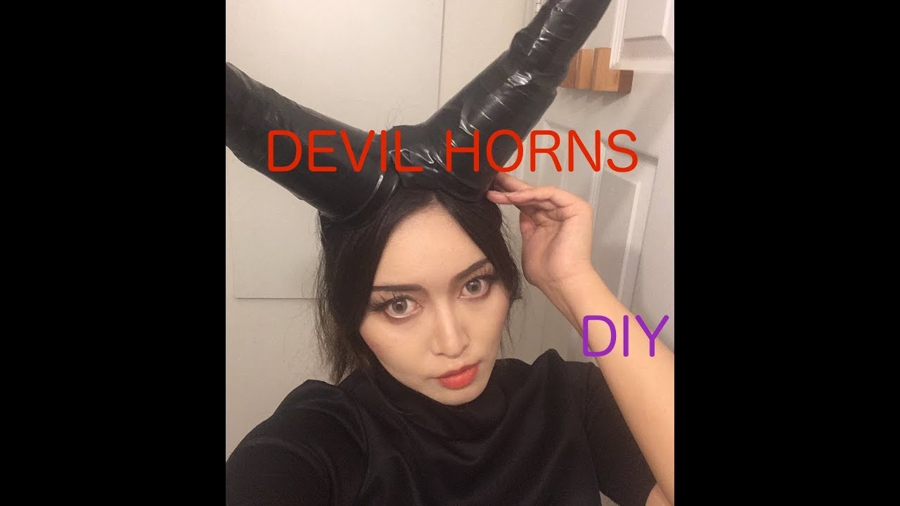 DIY♡How to make DEVIL HORNS for Halloween!!?? - YouTube