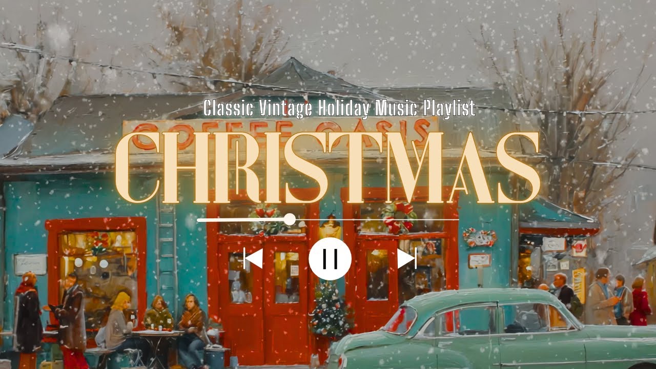 Classic Oldies Christmas Playlist 40s & 50s 🎵 Vintage Holiday Music for ...