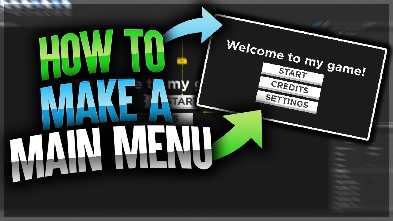 How To Make a Main Menu in Roblox Studio - YouTube