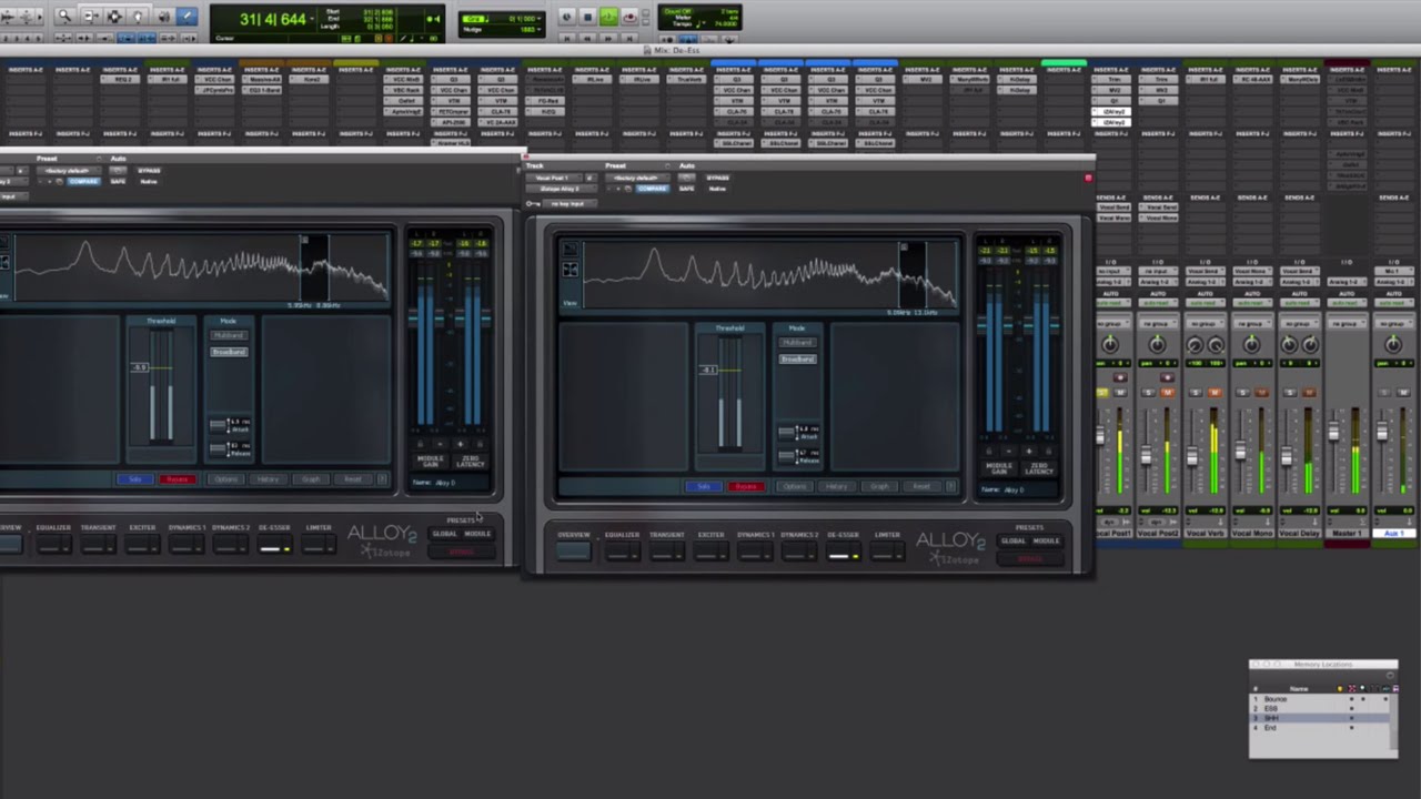 How to De-Ess Vocals with iZotope Alloy 2 - YouTube