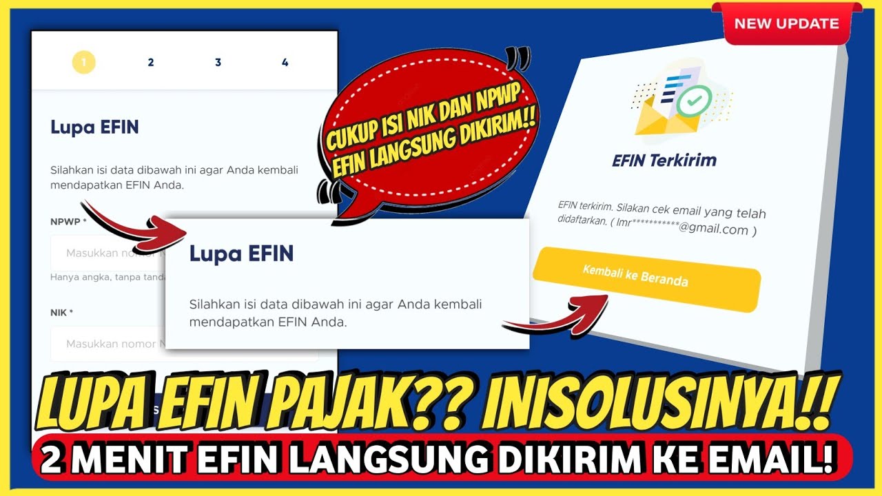 Cara mengatasi lupa EFIN DJP ONLINE • Lupa efin bagaimana cara mengatasinya? - YouTube