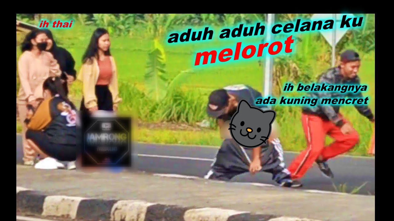 Prank Celana melorot depan cewek KAGET TAPI BIKIN NGAKAK - YouTube