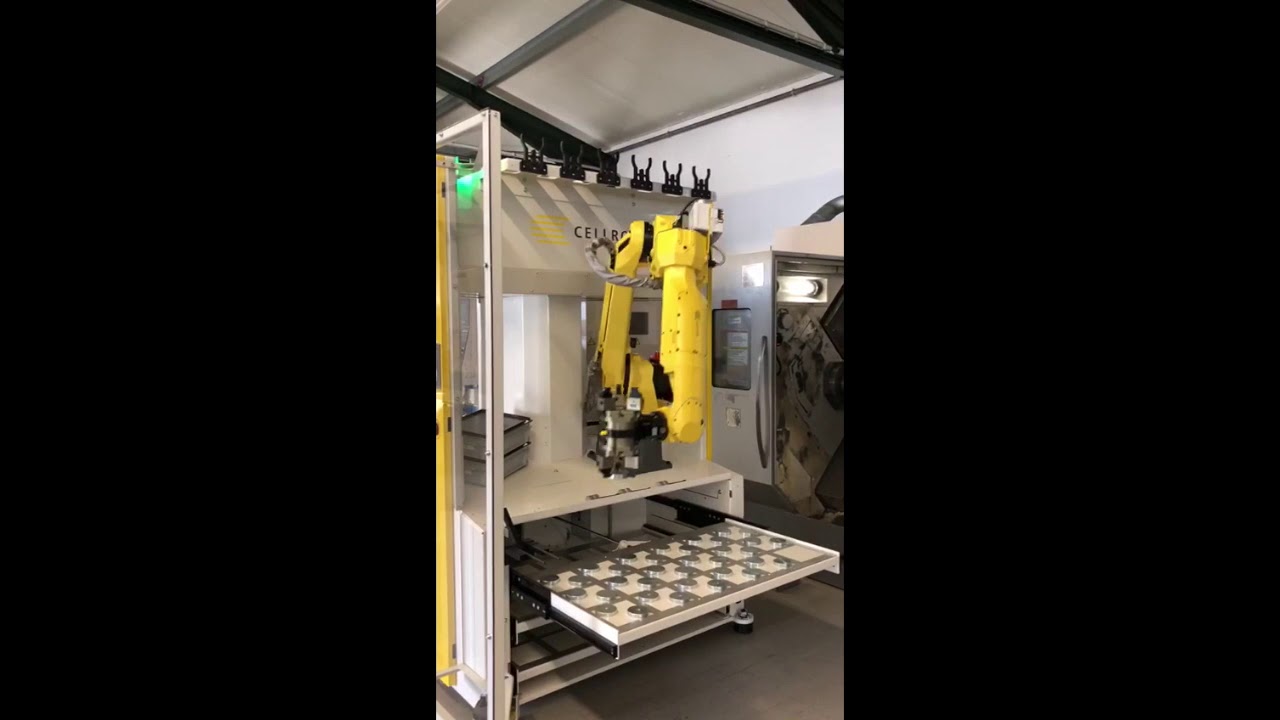 Automation Cellro + Okuma LT 2000 EX 2T2M year 2011 - YouTube