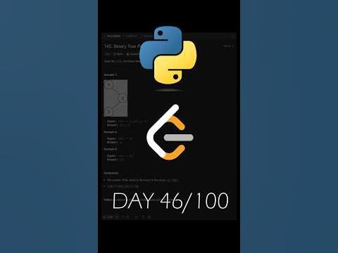 Day 46 of Leetcode every day for 100 days | Binary Tree Postorder Traversal #python #shorts # ...