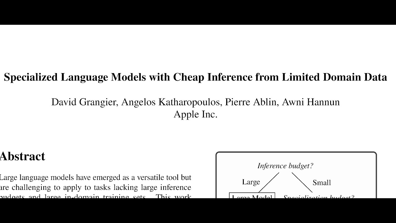 Specialized Language Models with Cheap Inference from Limited Domain ...