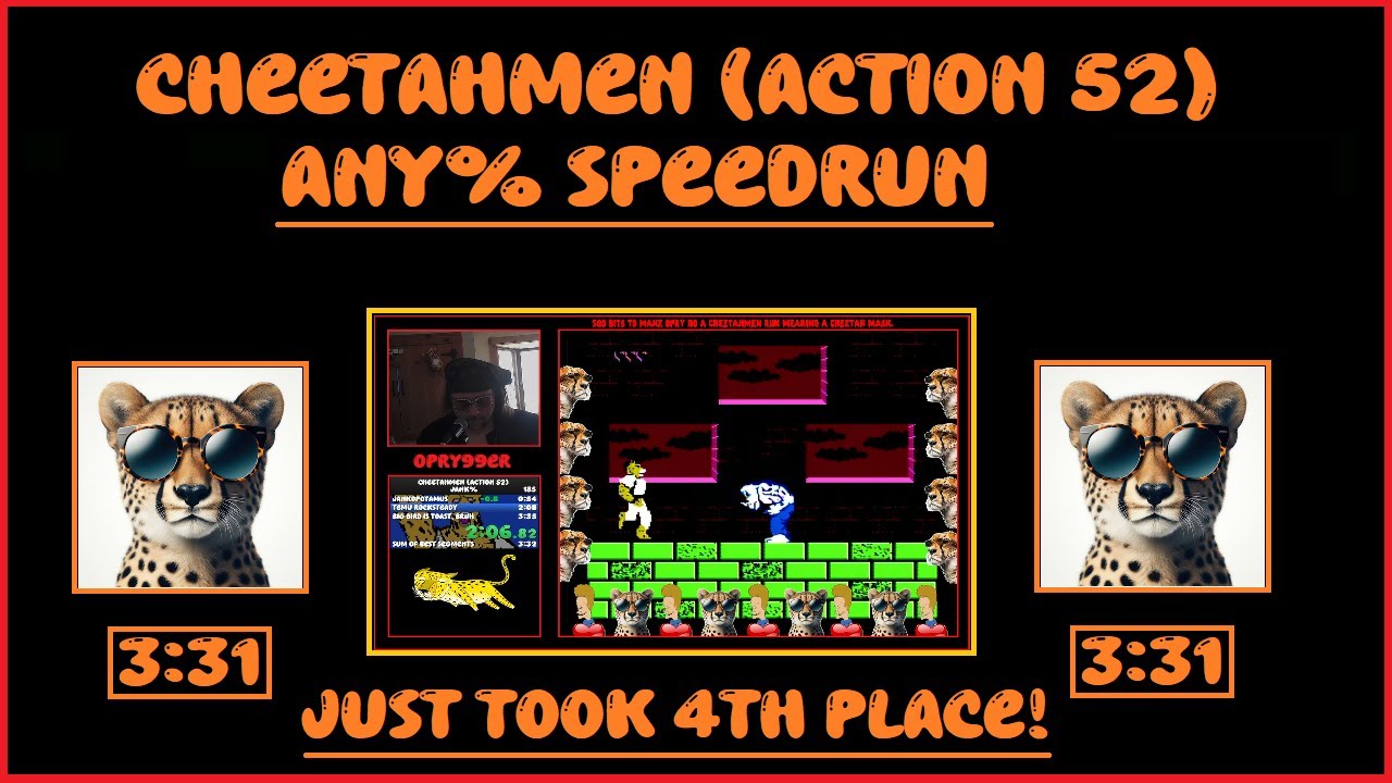 Cheetahmen Speedrun in 3:30 (4th place!) - YouTube