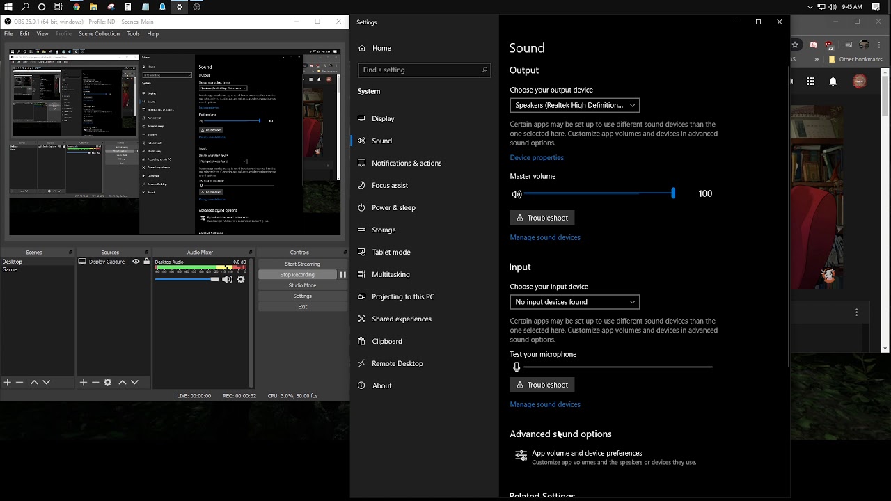 OBS Audio issue - YouTube