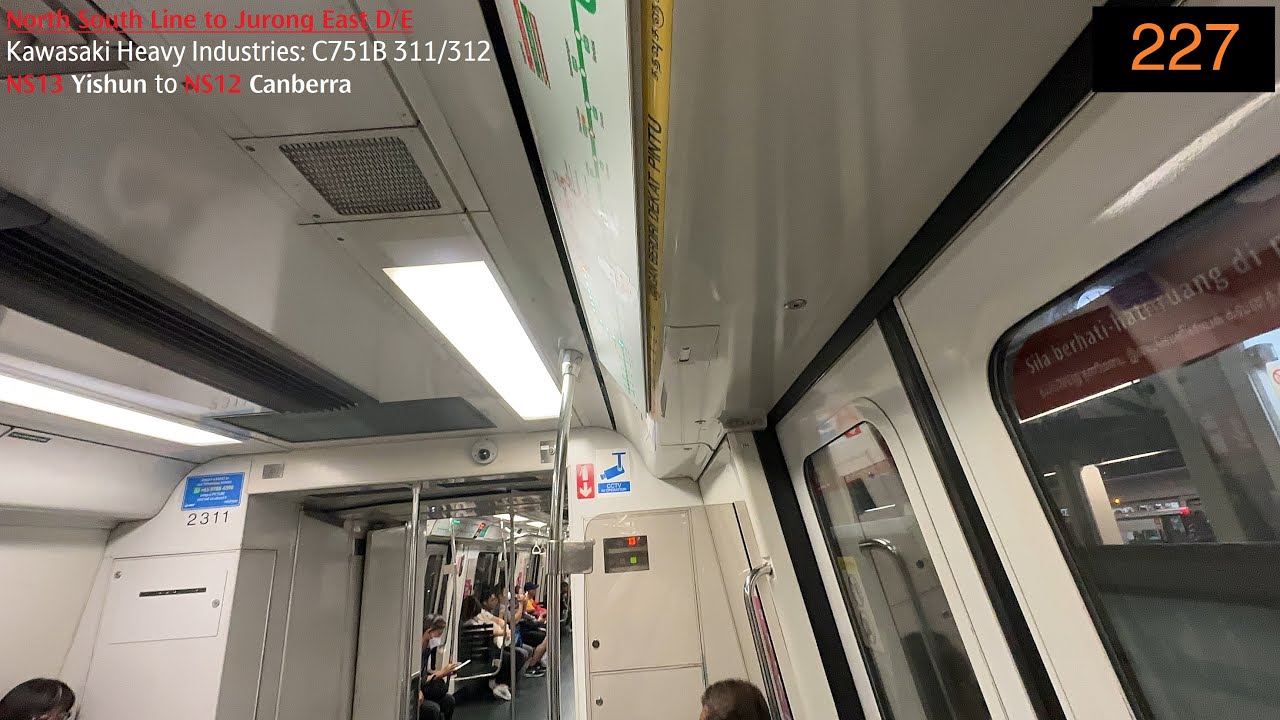 ⁴ᴷ [Better ride] SMRT Trains, NSL Train Ride [Yishun → Canberra ...