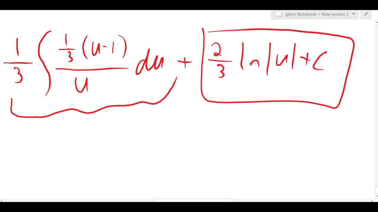 Indefinite Integral Review 2 5 - YouTube