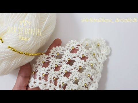 1182 Çeyizlik incili Harika Şal Modeli Yapımı