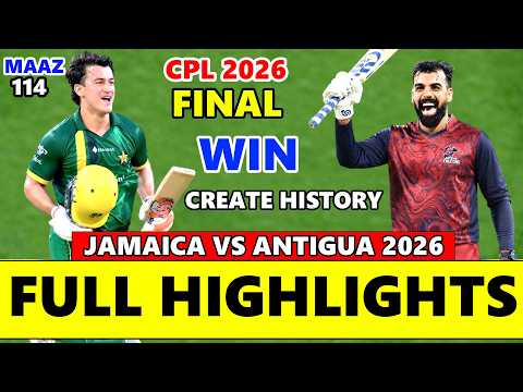 Jamaica kingsmen vs Antigua and Barbuda Falcons Cpl Final Match Full Highlights 2026