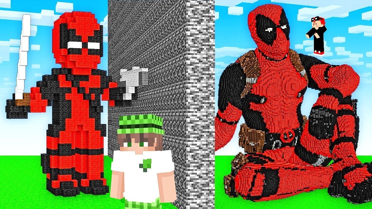 Hice Trampa con DEADPOOL en un Reto de Construcción en Minecraft! - YouTube
