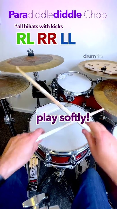 Paradiddle-diddle Chop! DRUM LESSON #drumlessons #drums #drumming #drumrudiments - YouTube