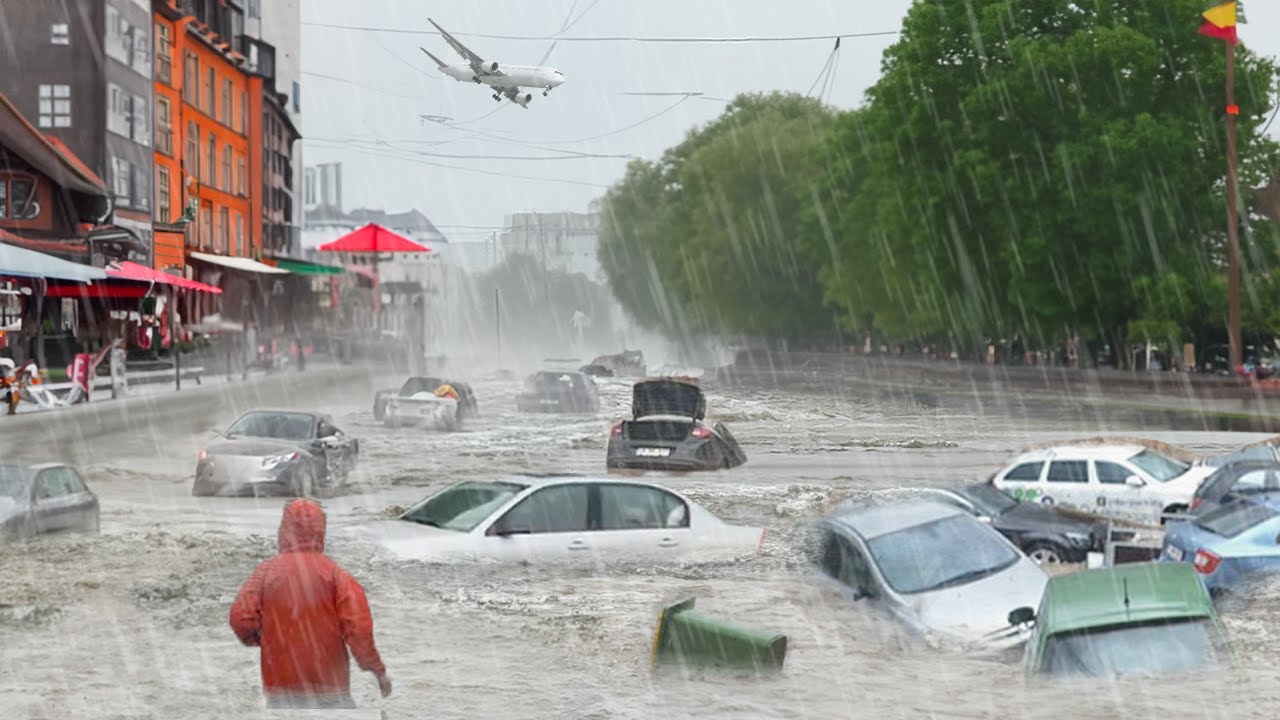 Flood Evacuation in Germany! Heavy rain causes flooding in Nuremberg ...
