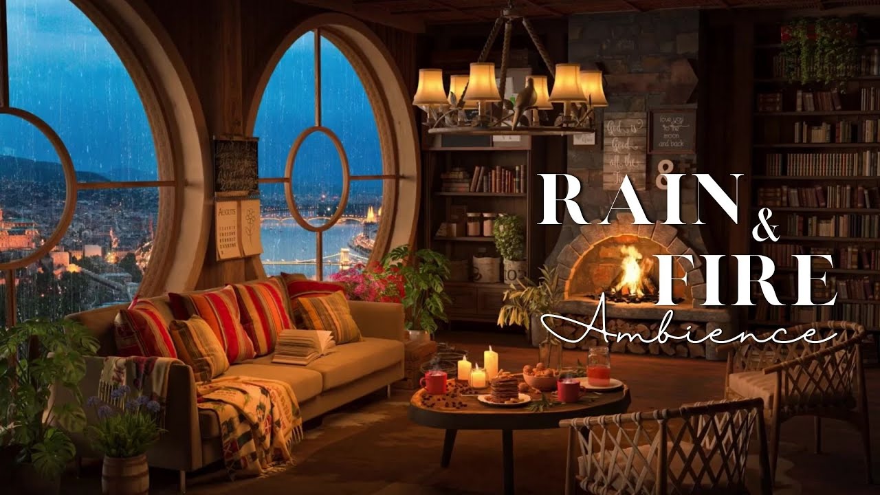 RAIN & FIRE AMBIENCE | 9 Hours of Mesmerizing Backdrop for Work, Study ...
