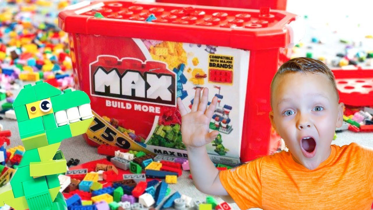 Massive Zuru Max Bricks Toys Building Set! Dinosaur and 1000 Max Bricks ...