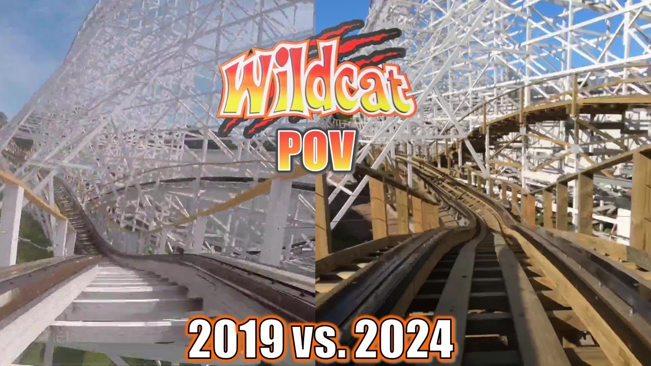 Wildcat POV Comparison (2019 vs. 2024), Lake Compounce Wood Coaster ...