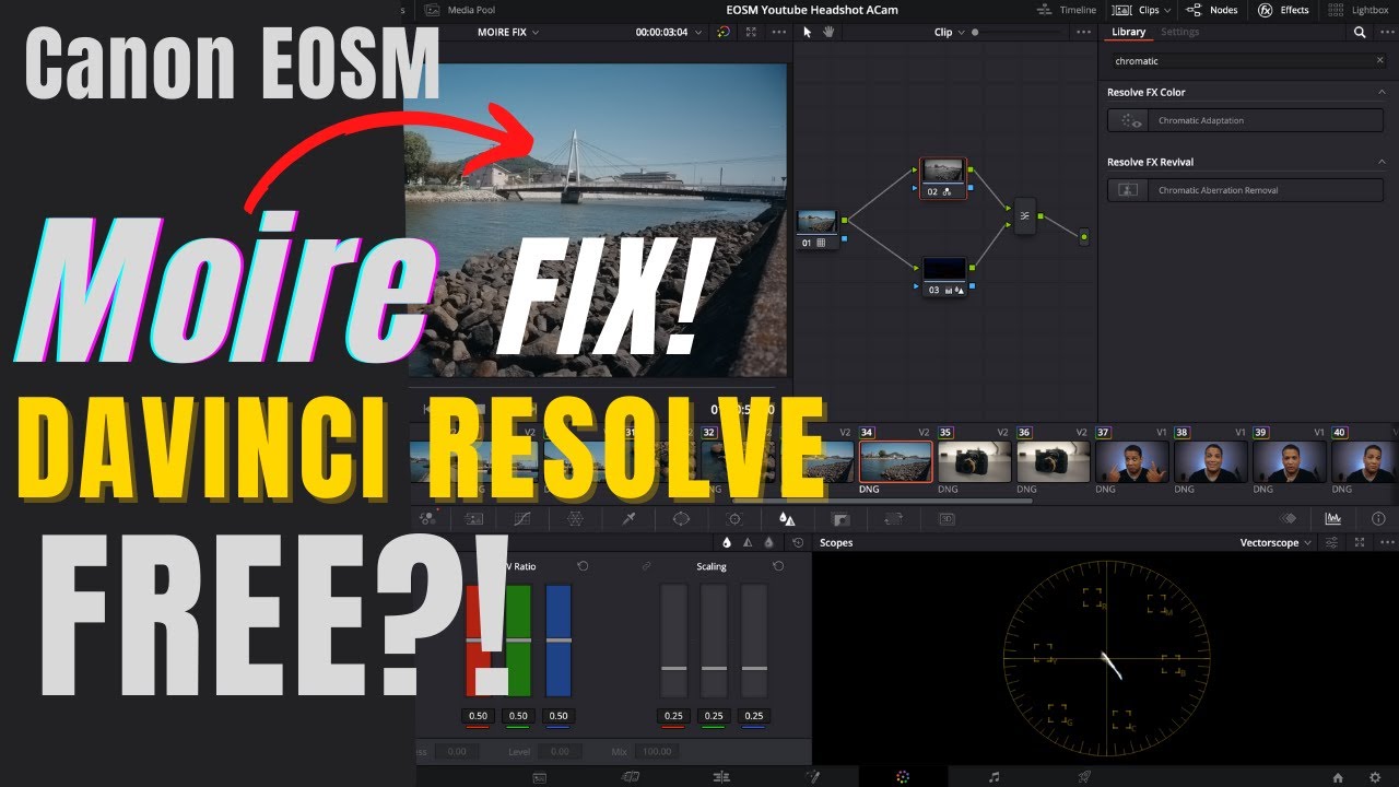 How To Fix Moire CA Davinci Resolve FREE?! | Canon EOS-M - YouTube