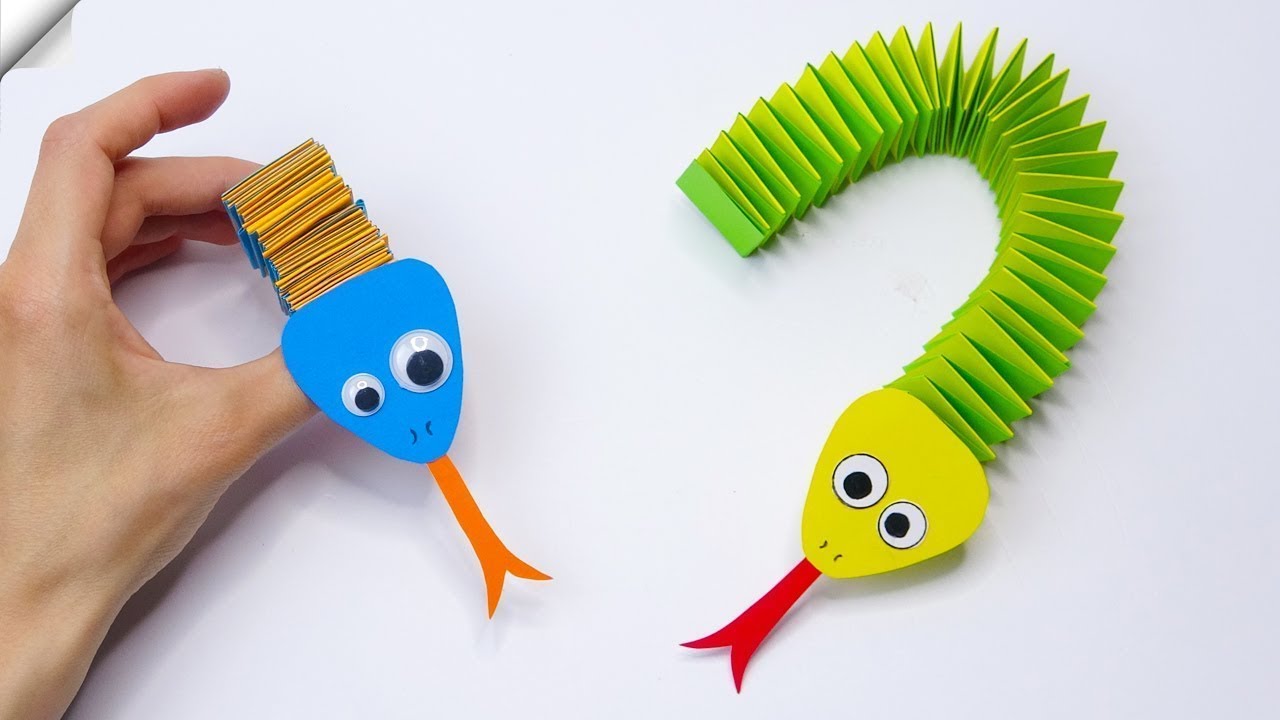 How to make a paper snake /Easy paper toys /Origami snake/Origami toy ...
