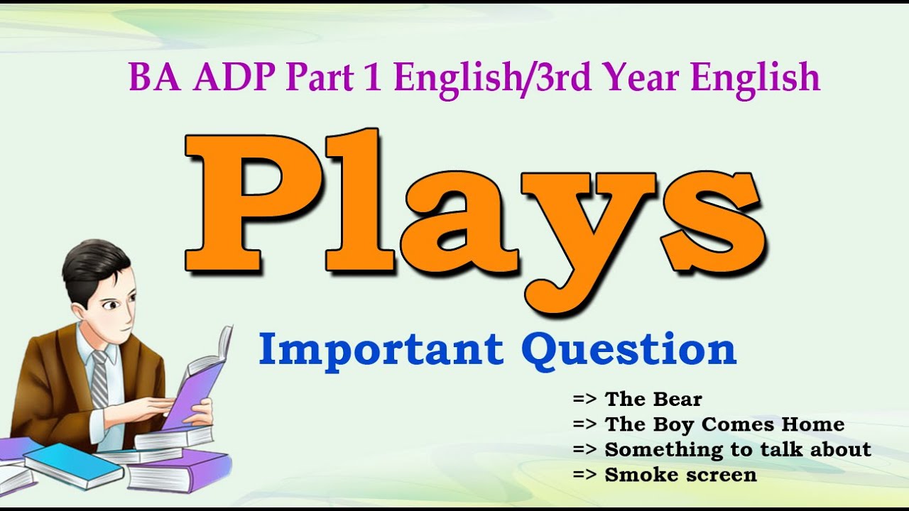 BA ADP English Part-1 Plays Important Questions for final exam 2024 ...