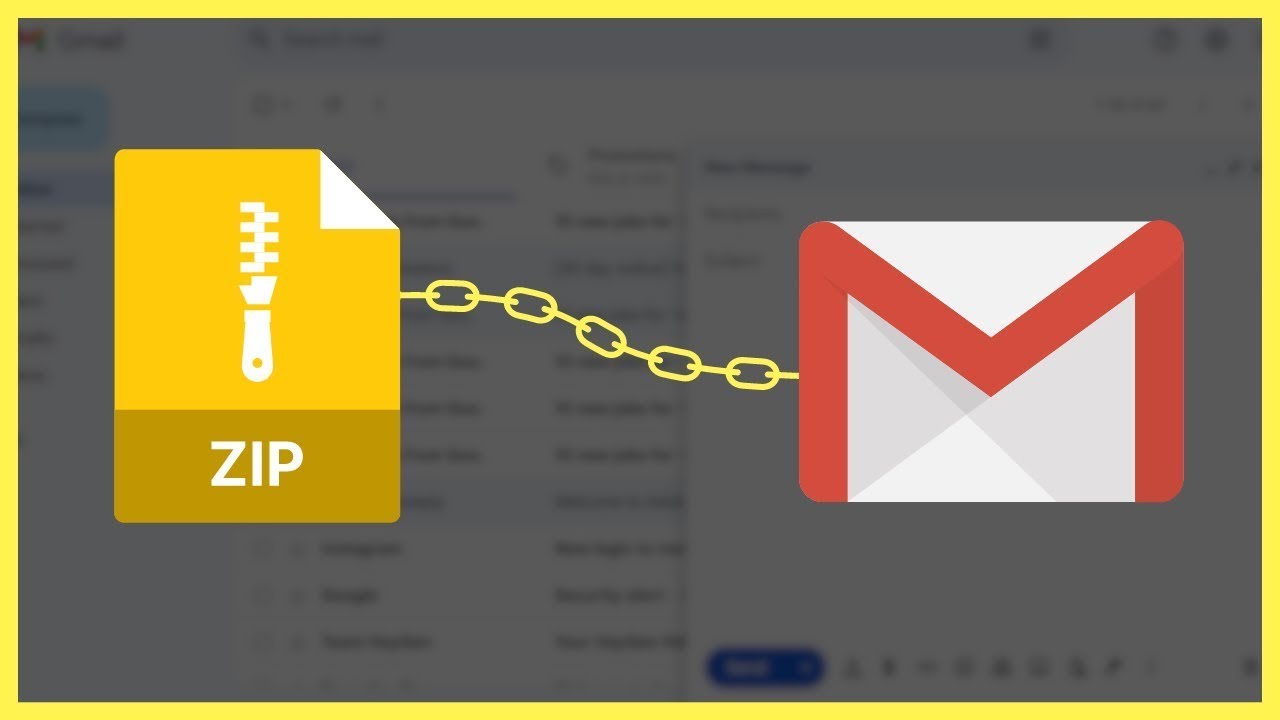 How To Attach a Zip File In Gmail (Updated) - YouTube