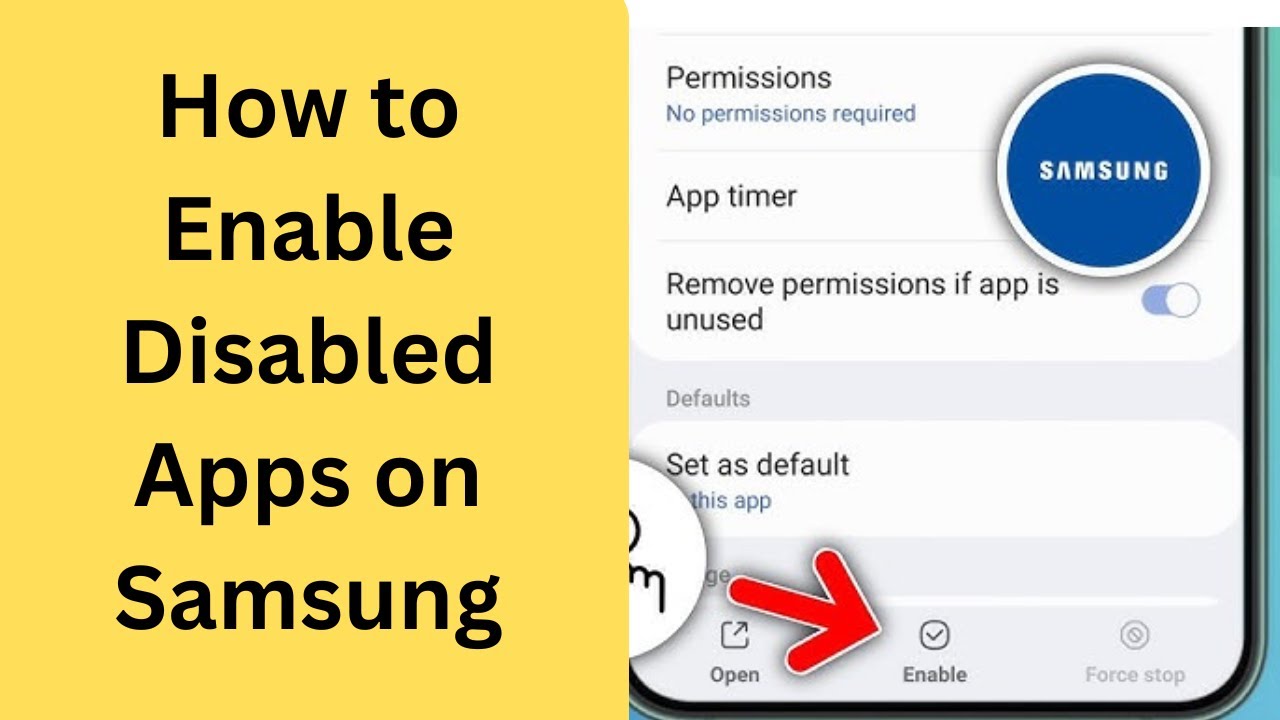 How to Enable Disabled Apps on Samsung [Fast Method] - YouTube