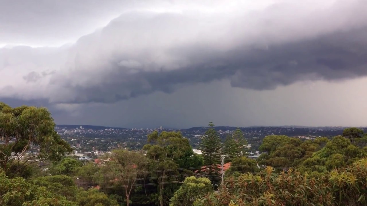 Storm Front time lapse over Sydney - YouTube