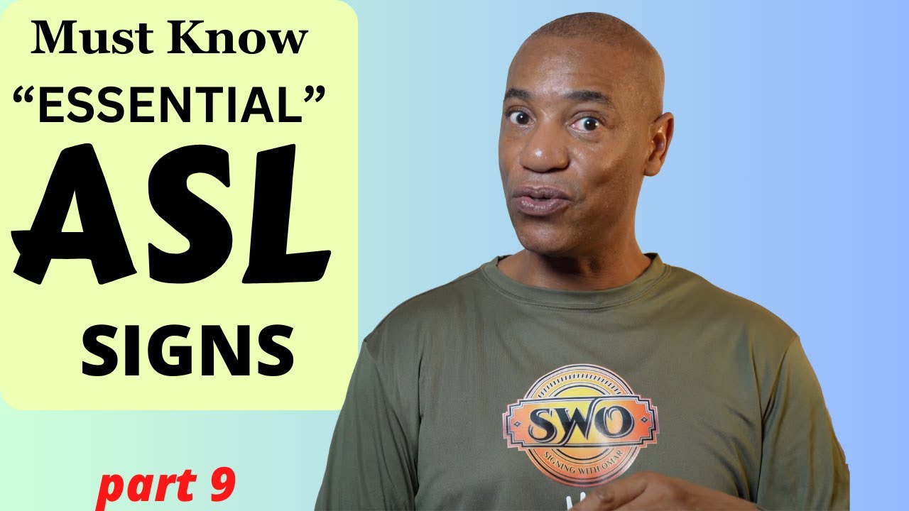 Essential Common ASL Signs (part 9) | American Sign Language | Signing ...
