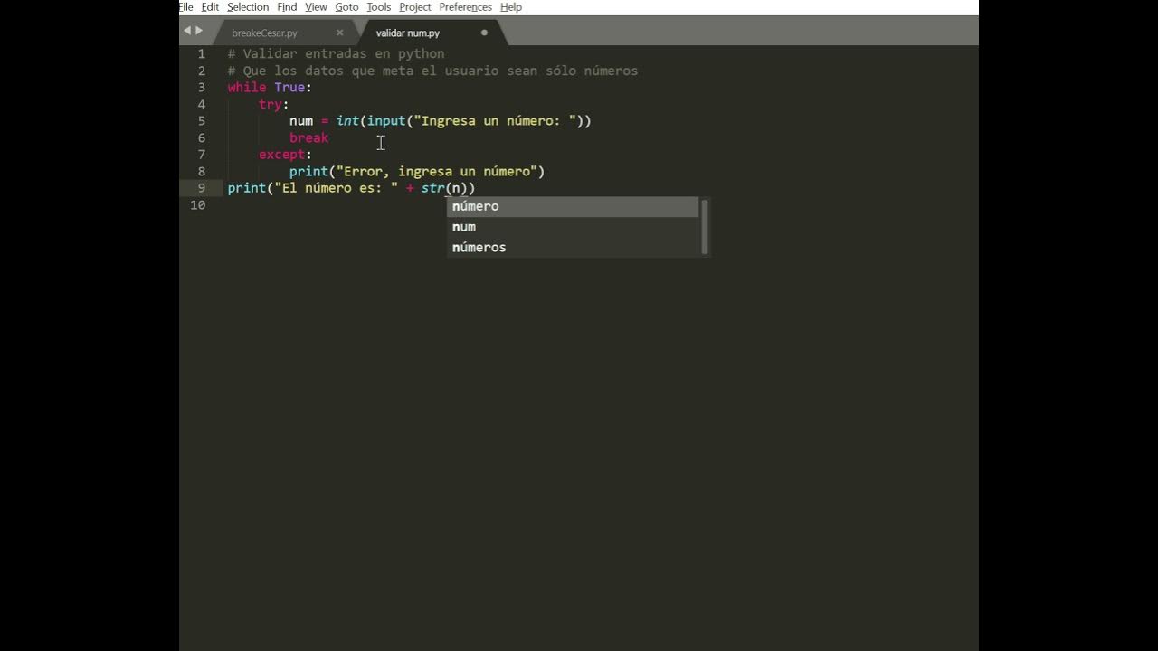 Validar entradas en python - YouTube