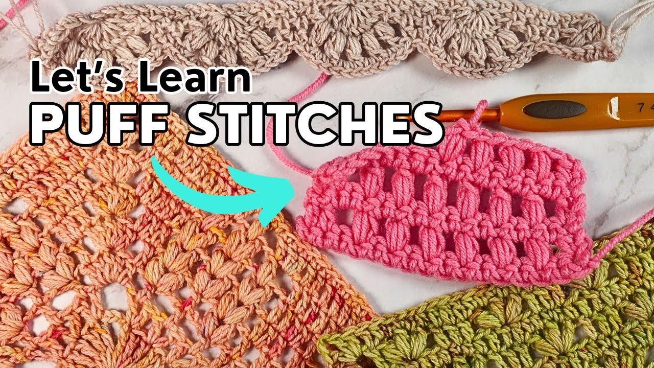 How To Crochet Puff Stitches For Beginners - YouTube