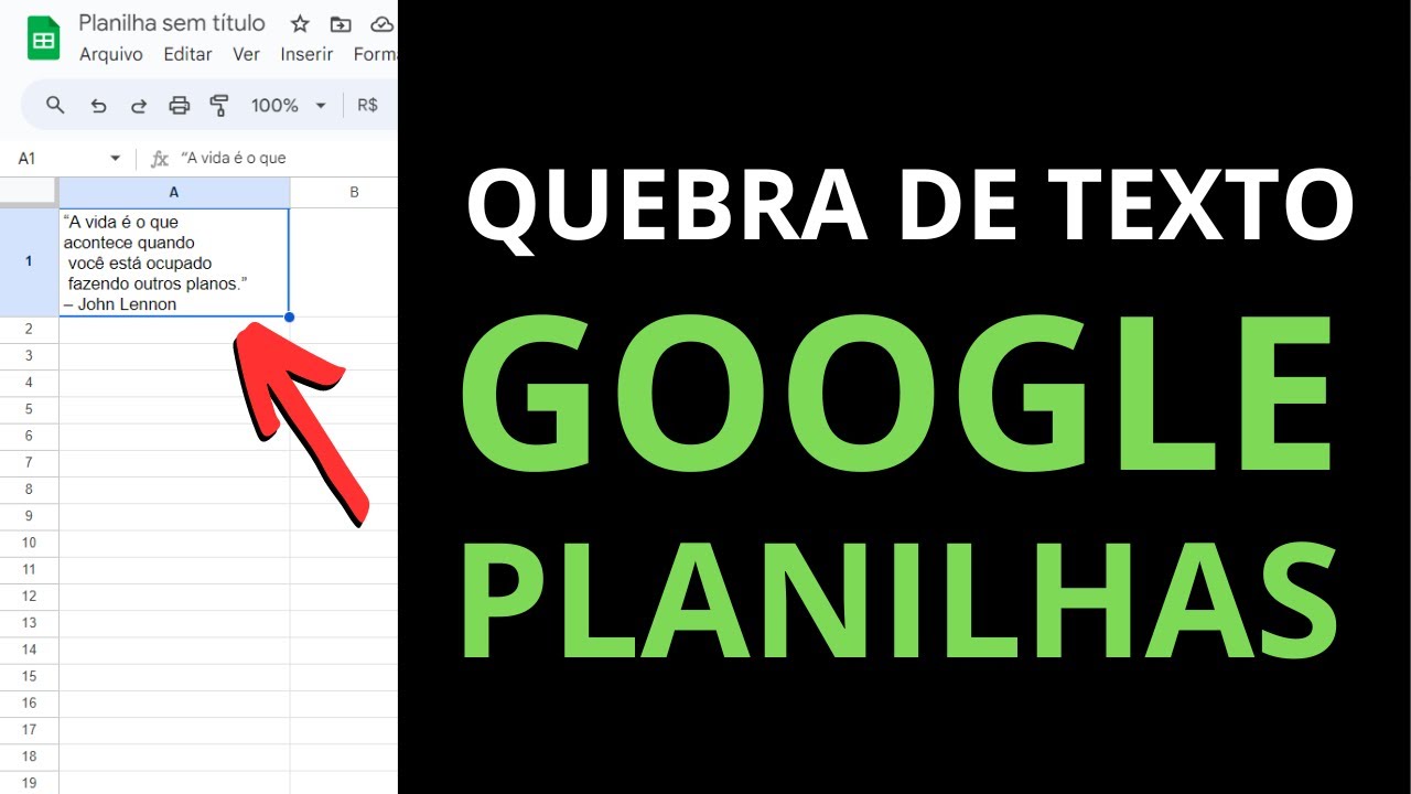 Quebra de Texto no Google Planilhas - YouTube