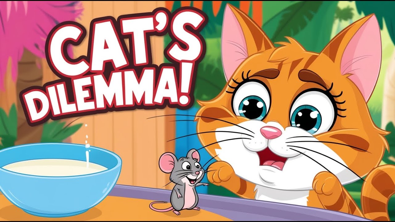 Funny Cat Poem | Cat's Dilemma | A Playful Poem on Milk and Mice - YouTube