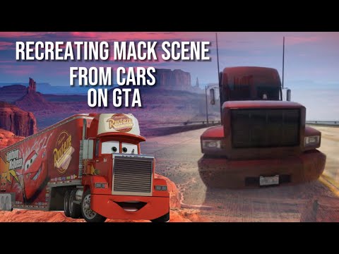 (Cars movie) gta re-creation of cars Mack scene - YouTube