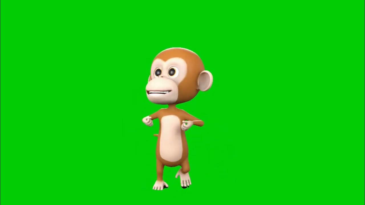 Monkey | Green screen animation | No copyright | Free to use - YouTube
