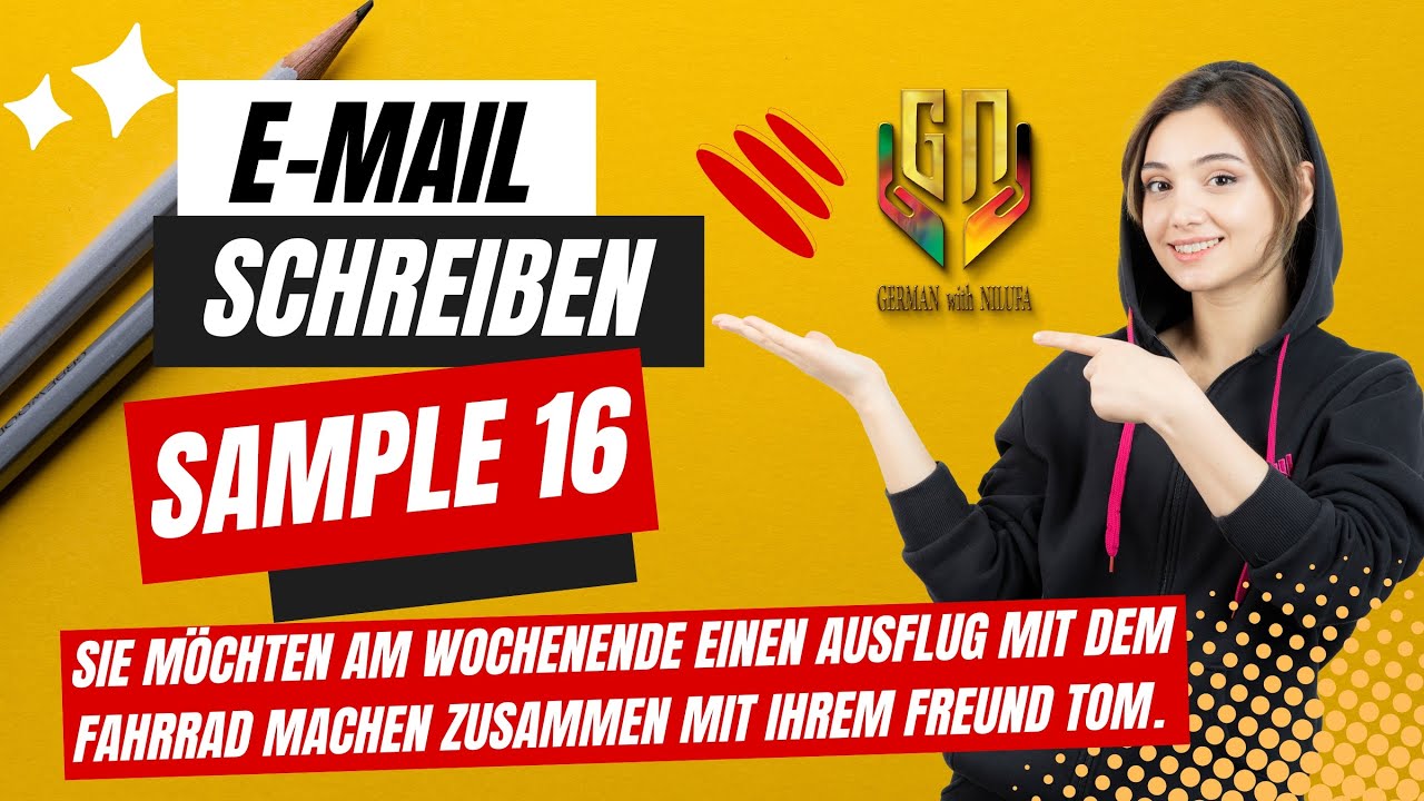 German Email Writing an Email to Your Friend About Planning a Weekend ...