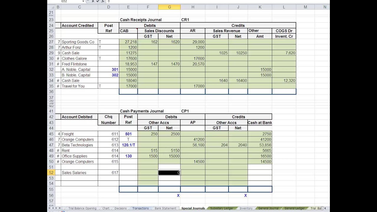 Practice Set Transactions to 30th - YouTube
