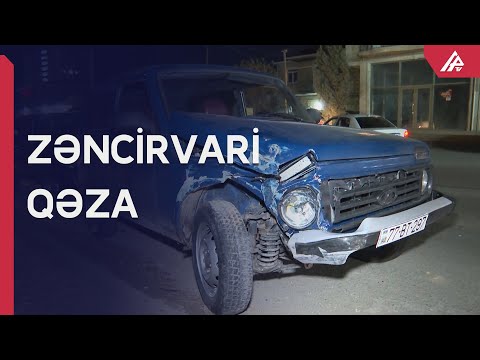 Üç avtomobil toqquşdu - XƏSARƏT ALAN VAR