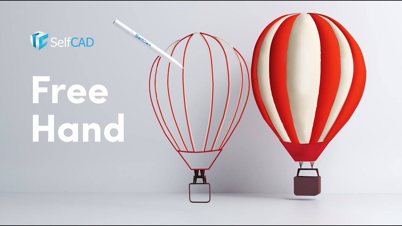 Free Hand Drawing | 3D Drawing in SelfCAD - YouTube