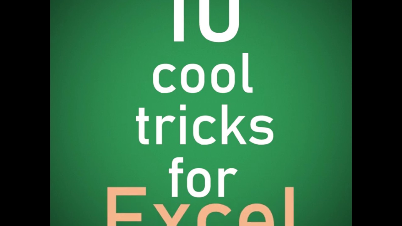 10 Excel Tricks You MUST Know YouTube 10-excel-tricks-you-must-know-youtube